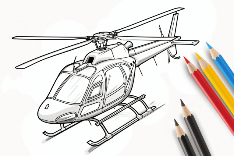 Helicopter Coloring Pages : Fun and Educational Activity for Kids ...