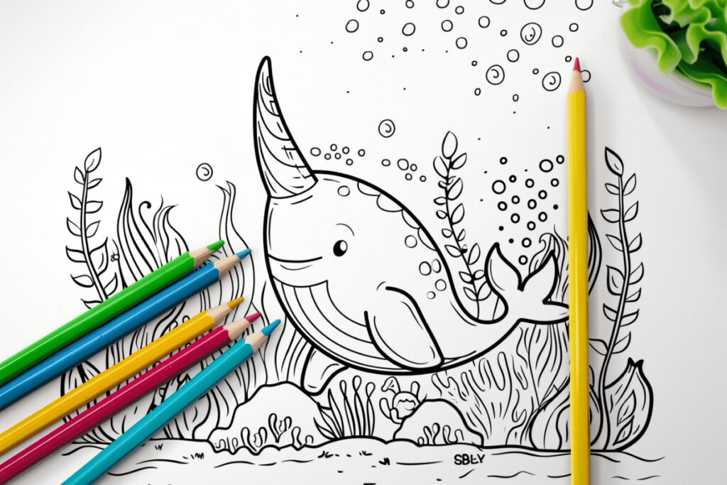Narwhal Coloring Pages : Color Your Way to Fun and Learning ...