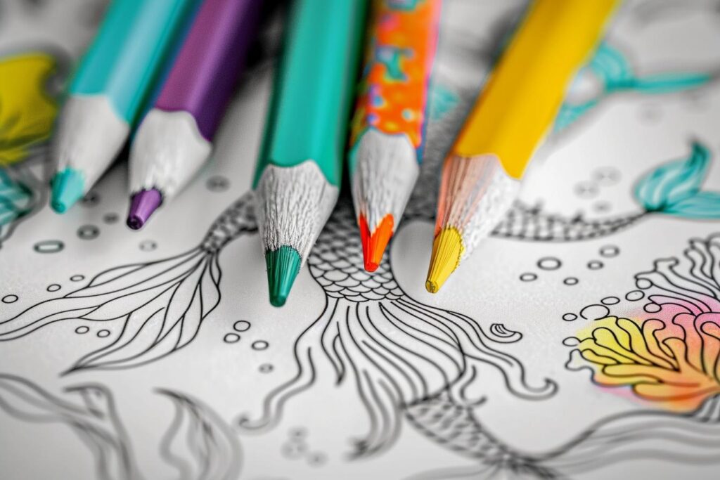 Beautiful Mermaid Coloring Pages : Dive into Fantasy with Ocean-Themed ...