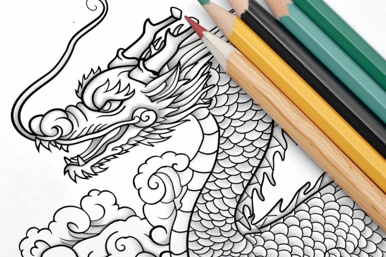 Chinese Dragon Coloring Pages : Color Your Way to Chinese Culture ...