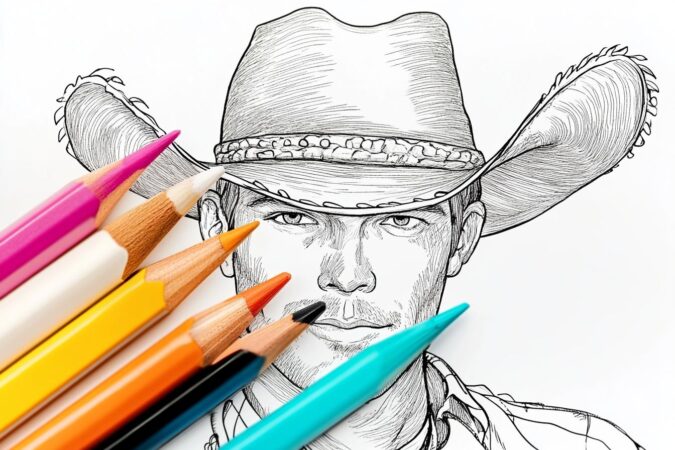 Cowboy Coloring Pages : Saddle Up for Fun and Learning – MrColoring.Com