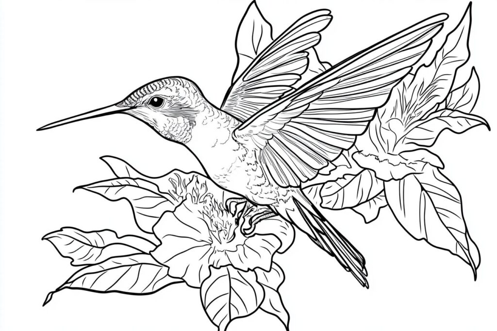 Hummingbird Coloring Pages : Coloring Fun with Detailed Anatomy and ...