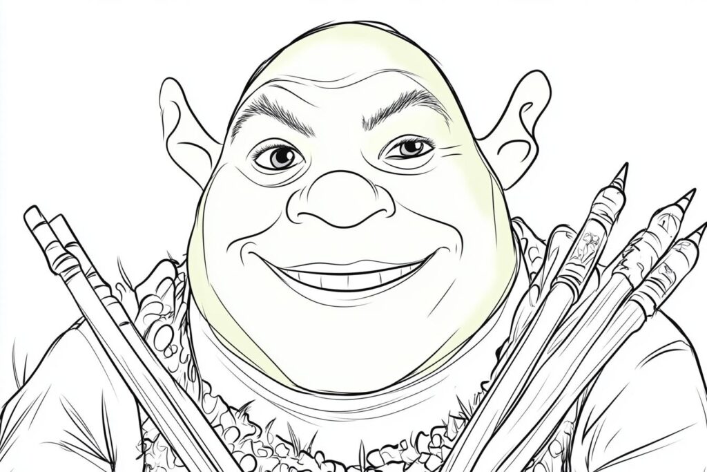 Shrek Coloring Pages : Color Your Way into Shrek’s World – MrColoring.Com