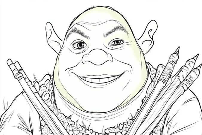 Shrek Coloring Pages : Color Your Way into Shrek’s World – MrColoring.Com